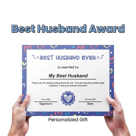 Best Husband Certificate Teplate