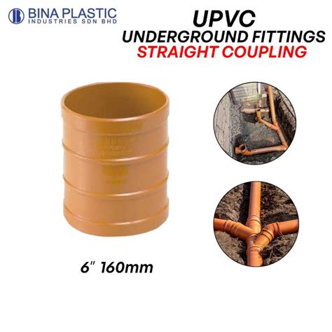 Bina Plastic Upvc Underground Fittings Straight Coupling 6 160mm