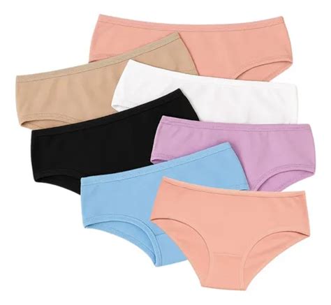 Kit 7 Calcinha Infantil Juvenil Cotton Juju Menina Moça Parcelamento