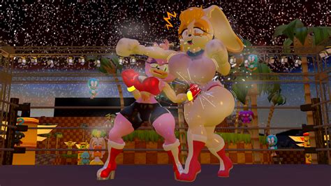 Rule 34 3d 3d Artwork 3girls Amy Rose Anthro Big Breasts Big Thighs