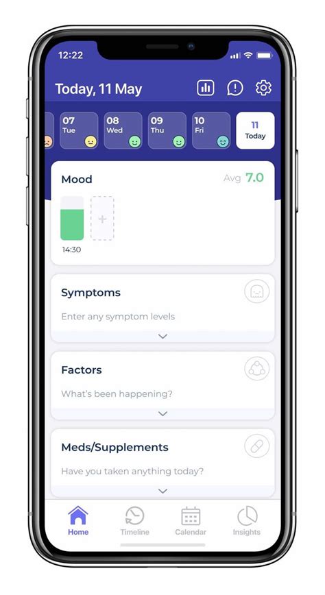 Bearable App Mood And Symptom Tracker Health Diary Symptom Tracker