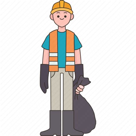 Garbage Collector Municipal Worker Service Icon Download On Garbage Collector Municipal Worker Service Icon Download On