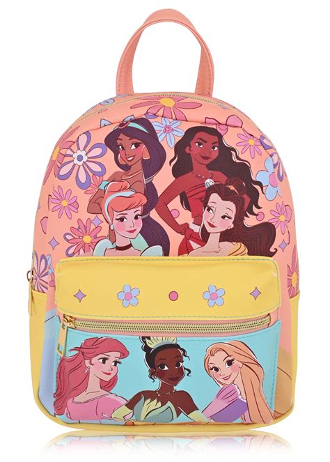 Disney Princess Backpack For Women Men Unisex Cute Pu Leather 10