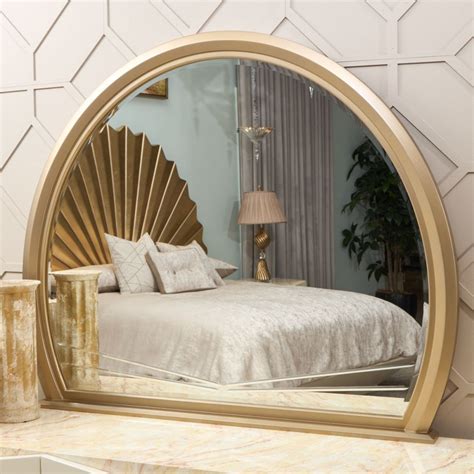Dresser With Mirror Fantosini Gold Collection By Michael Amini