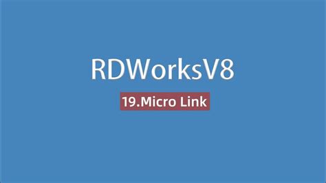 Rdworksv8 Tutorial Set Up Micro Link Youtube