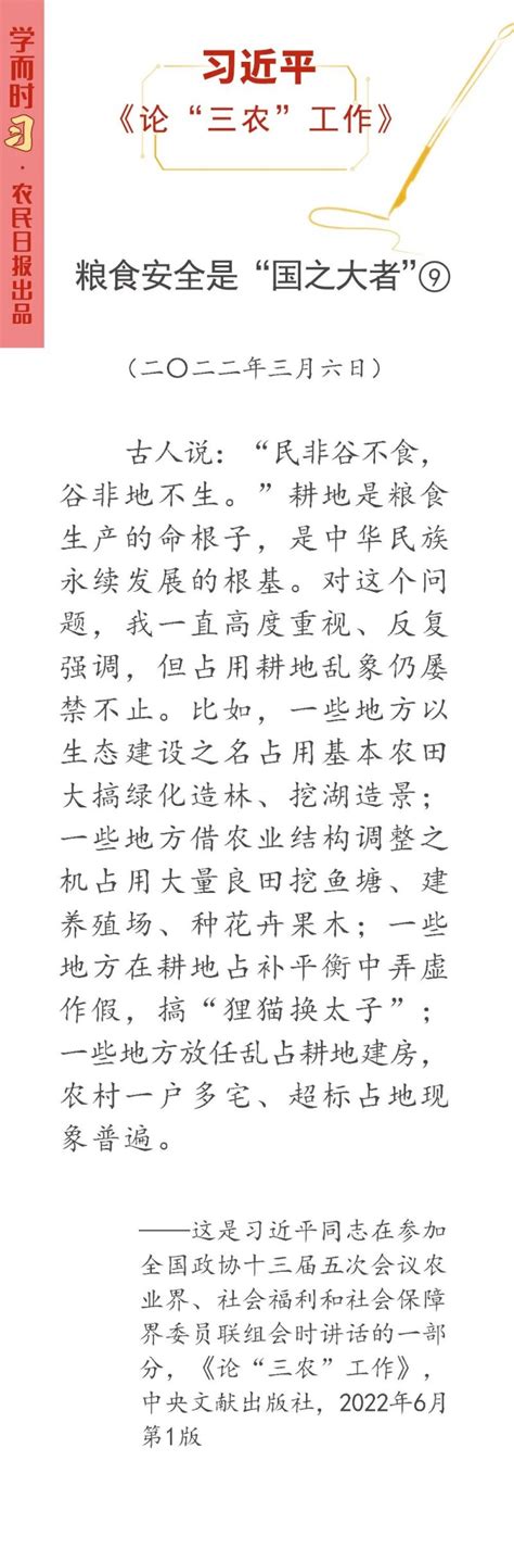 习近平：粮食安全是 国之大者”⑨国内新闻资讯今日农业杂志社官网