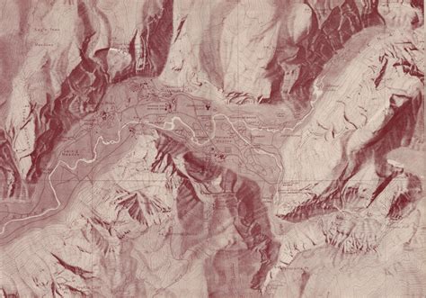 Yosemite Topography Map