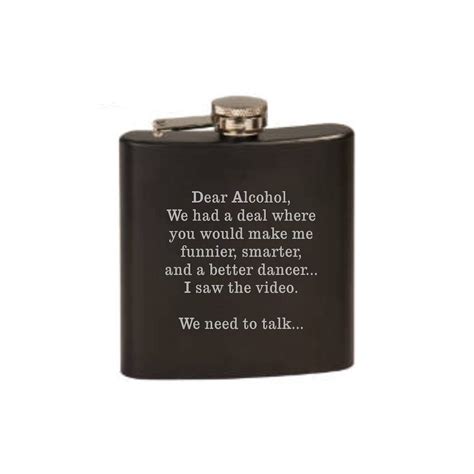 Funny Alcohol Saying Flask Stainless Steel Etsy