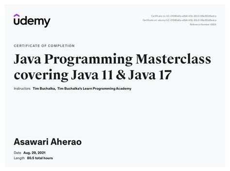 Asawari Aherao On Linkedin Java Programming Udemy