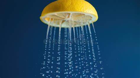 Close Up Of Halved Lemon Being Squeezed By Hand For Juice Stock Illustration Illustration Of