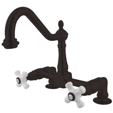 Kingston Brass Ks1145px Heritage Two Handle Bridge Kitchen Faucet Oil