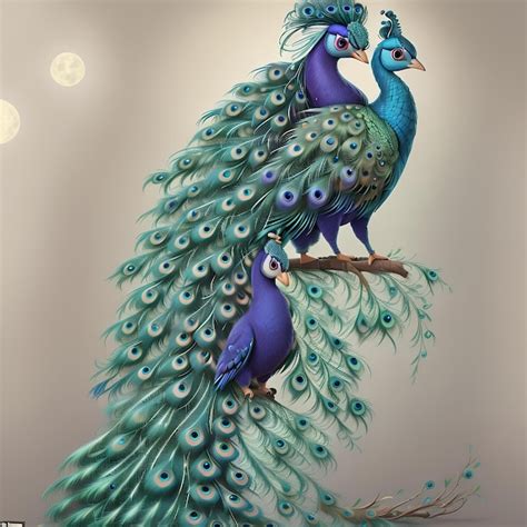 Premium Ai Image Beautiful Peacock Ai Generative