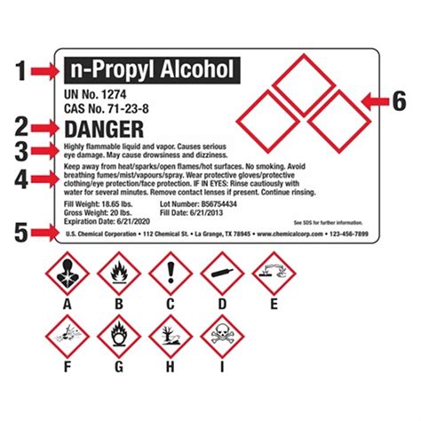 Ghs Shipping Label 3 Pictograms 10x6 Three Pictograms 10 Inches X 6