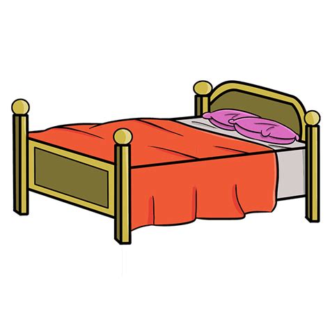 How To Draw A Bed Really Easy Drawing Tutorial