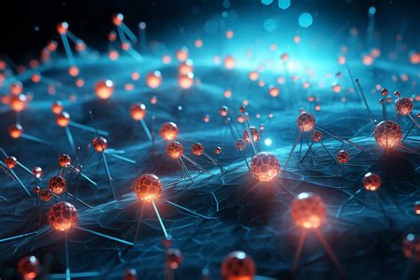 Nanocommunication Abstract Futuristic Connectivity At The Nanoscale Background Nanotechnology