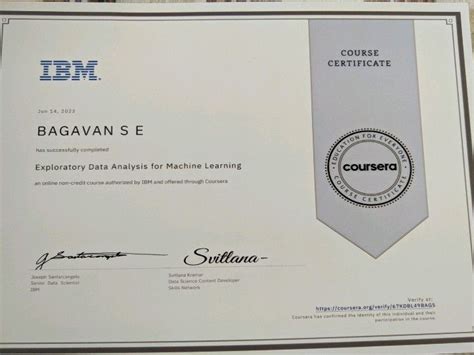 Machinelearning Dataanalysis Experience Cousera Ibm Engineering Bagavan Se