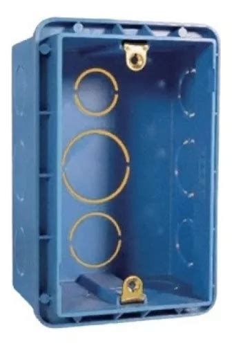 Caixa De Luz Embutir 4x2 Pvc Alvenaria Azul Peesa Frete Grátis