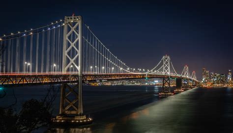 Bay Bridge At Night From Treasure Island Rbayarea