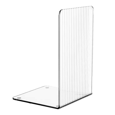 Small Bookends Clear Book Ends Arch Acrylic Bookends For Shelves Non Slip Bookend Decorative