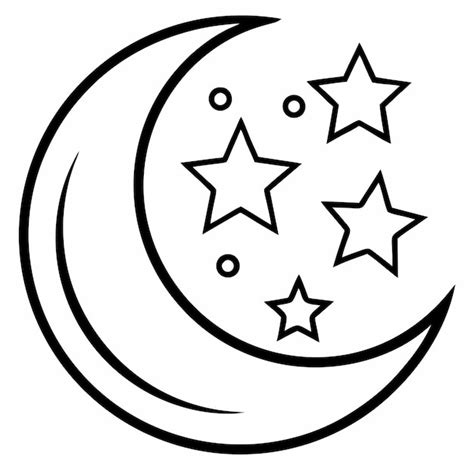 Moon And Stars Coloring Sheet 7430 Moon Stars Coloring Pages Images