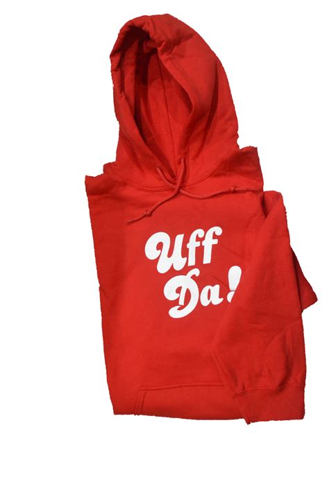 Red Sweatshirt Uff Da Adult Norsland Lefse