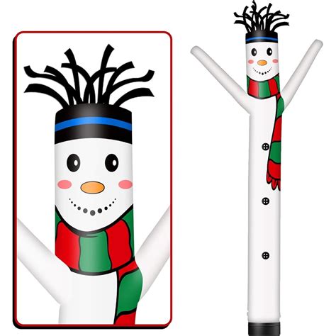 9mo Finance 10ft Tall Snow Man Inflatable Tube Man 12diameter