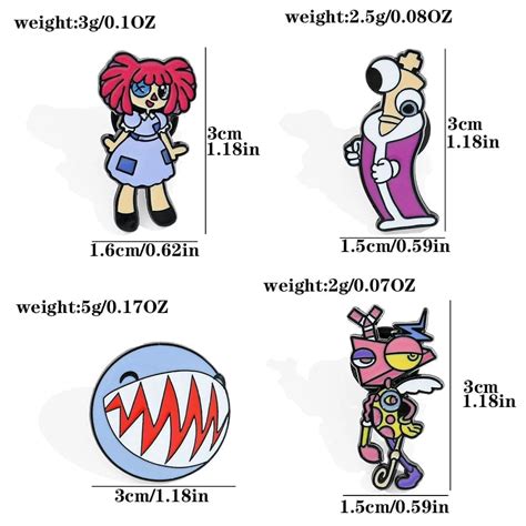 The Amazing Digital Circus ‘set Of 8 Mysterious Circus Enamel Pin Distinct Pins
