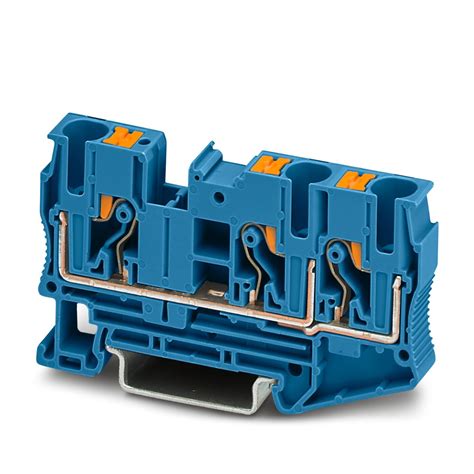 Pt 6 Twin Bu Borne Conector Passagem Push In 3211485 Phoenix Contact