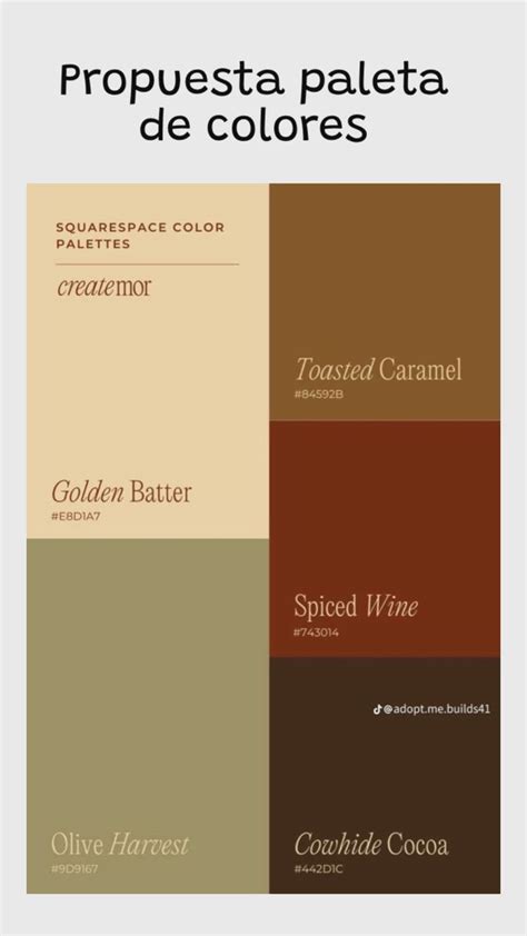 Paleta De Colores Naranja Y Cafe