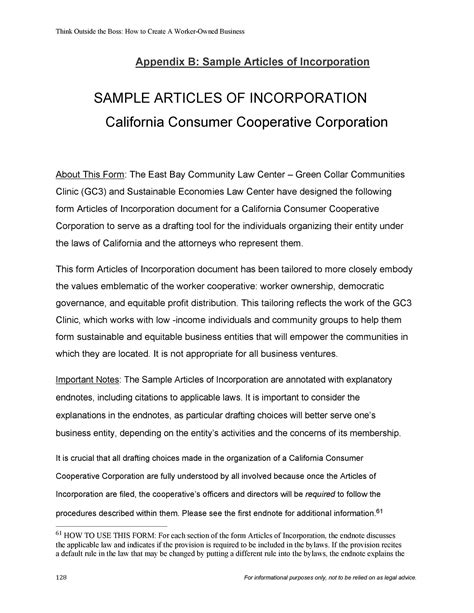Articles Of Incorporation Amendment Template