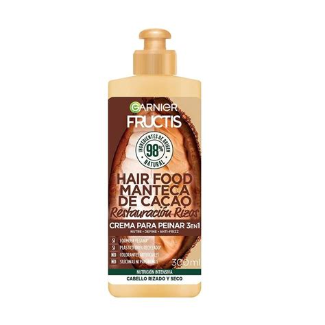 Crema Para Peinar 3 En 1 Garnier Fructis Hair Food Manteca De Cacao 300
