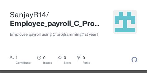 Github Sanjayr14employeepayrollcprogramming Employee Payroll Using C Programming1st Year