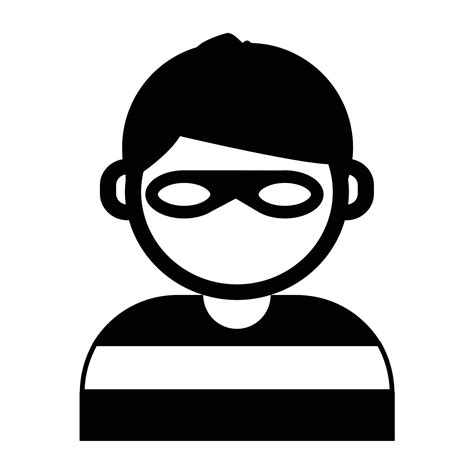 Thief Icon Vector Symbol 24309604 Vector Art At Vecteezy