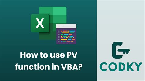How To Use Pv Function In Vba Codky