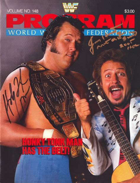 Honky Tonk Man And Jimmy Hart Dual Signed Wwf Program Volume 148 Signed