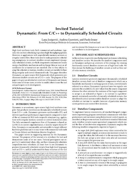 tutorial pdf 189144 fpga 20 dynamatic from c c to dynamically