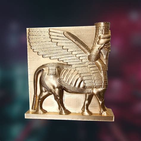 Assyrian Lamassu 3d Print Small Size Etsy