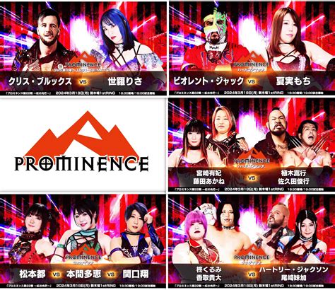 Prominence Match Card For March 18 Is Cooking Tae Honma And Maika Ozaki