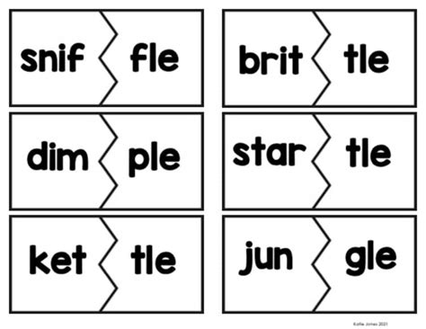 Cle Turtle Syllable Division Orton Gillingham Aligned Puzzle