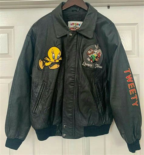 Rare Looney Tunes Tweety Bird Leather Jacket Large 2075257757