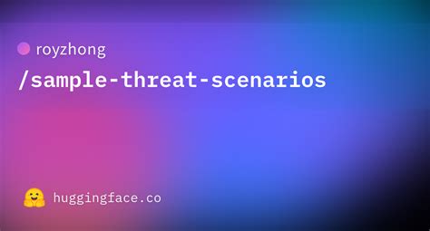Royzhongsample Threat Scenarios · Datasets At Hugging Face