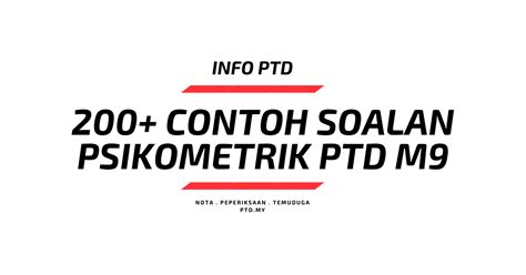 200 Contoh Soalan Psikometrik Ptd M9