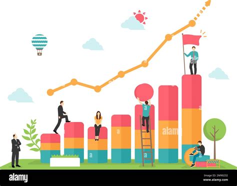 Business Growth Business Development Motif Vector Illustration Stock