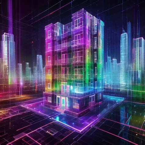 Smarthome Apartment Building Residences Internet Of Things Connected Online With Information