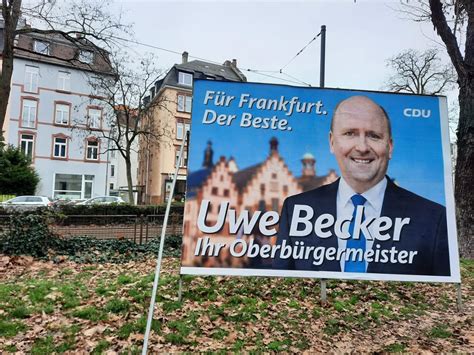 Ob Wahl In Frankfurt Strafanzeige Gegen Cdu Kandidat Becker