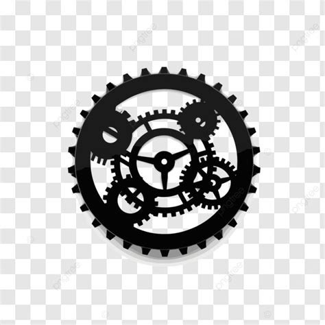 Clockwork On White Background Vector Illustration A Simplistic Black