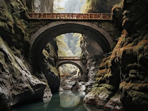 Premium Ai Image Bridge Connecting Two Shores Unity And Passage