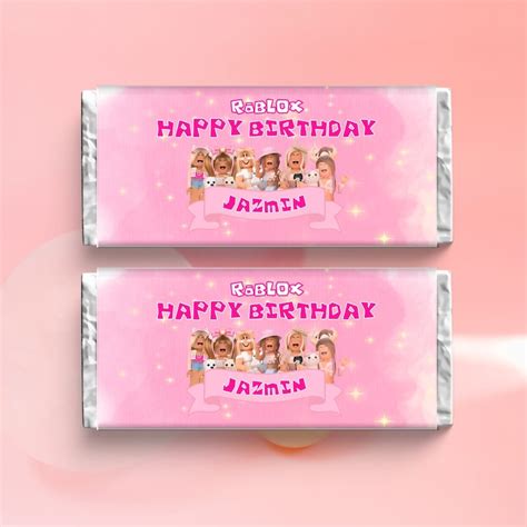 Roblox Girl Chocolate Wrapper Printable Roblox Girl Chocolate Bar