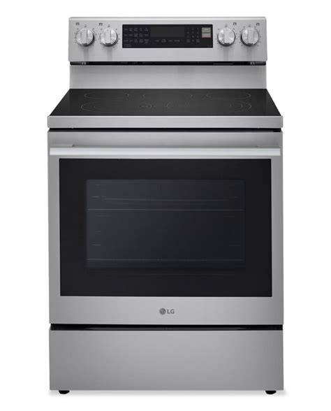 Lg 63 Cu Ft Smart Electric Range With Air Fry Fingerprint Resi