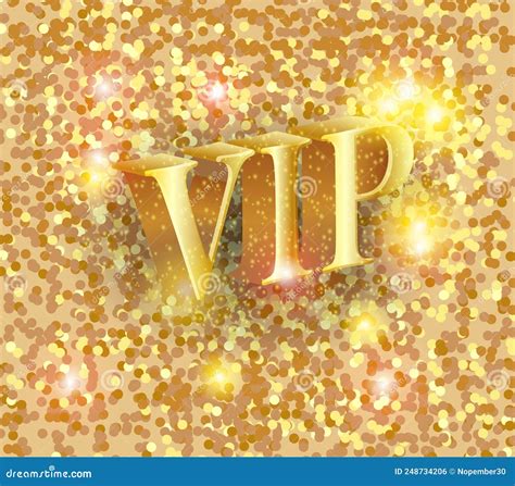 Vip Glitter Gold Stock Vector Illustration Of Vector 248734206